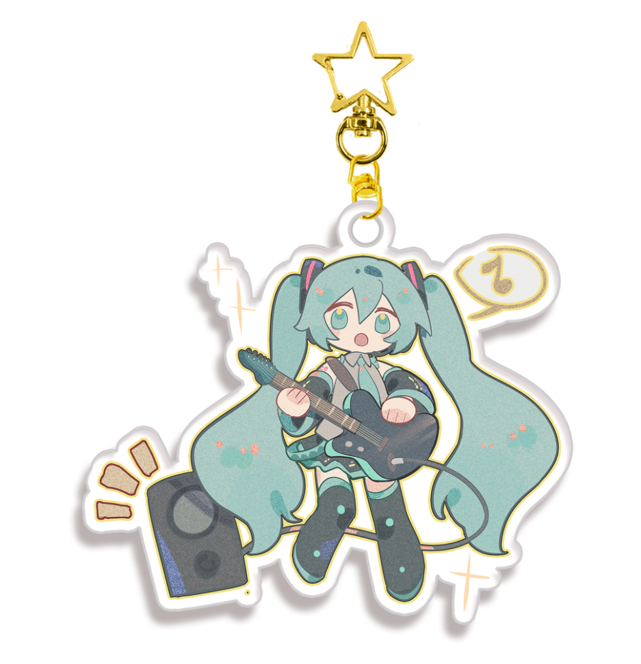 Rockin' Miku Chibi Keychain