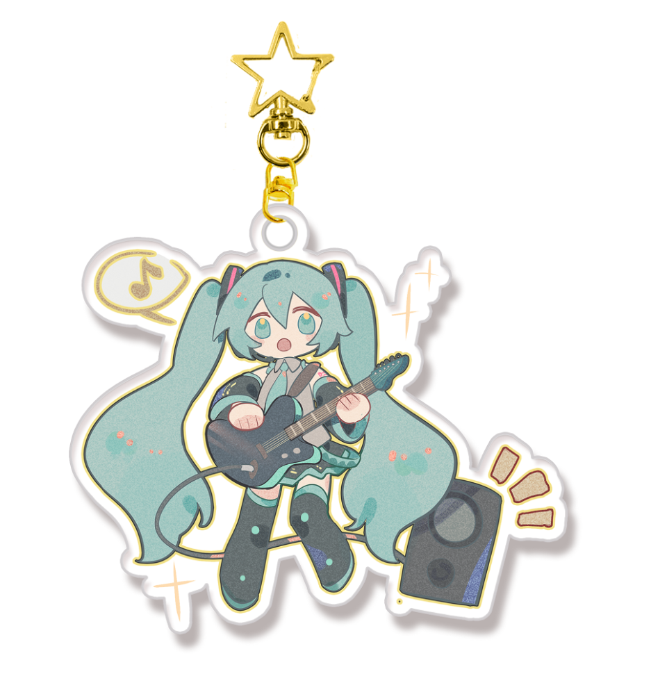 Rockin' Miku Chibi Keychain
